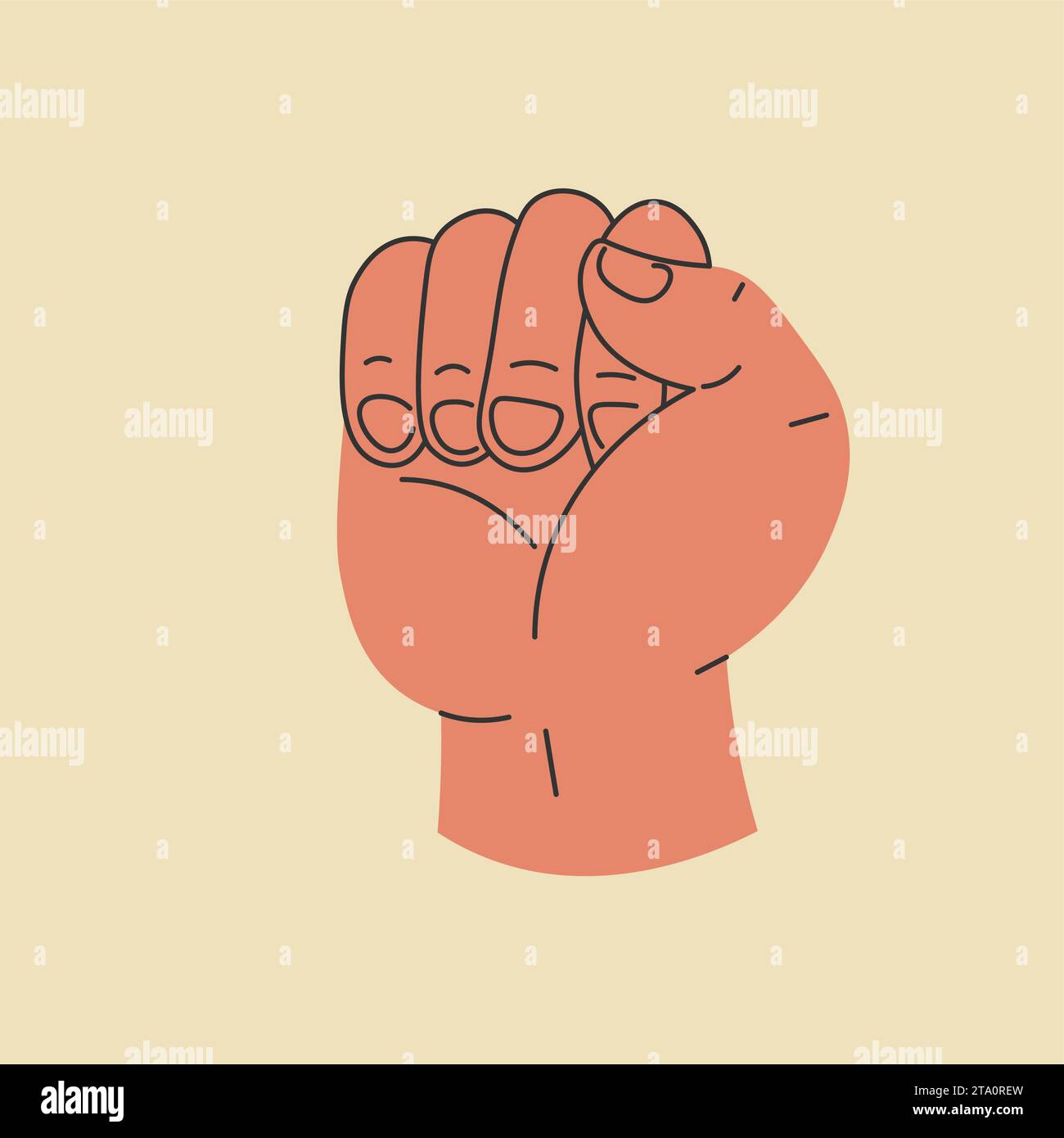 Clenched fist gesture symbol, rising up signs Stock Vector Image & Art ...