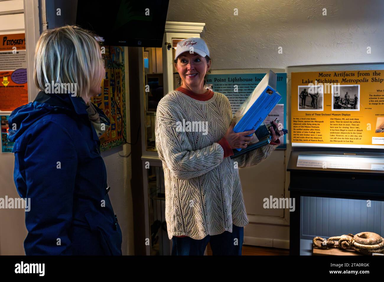 Lighthouse manager Ginger Schultz in the Mission Point lighthouse. The ...