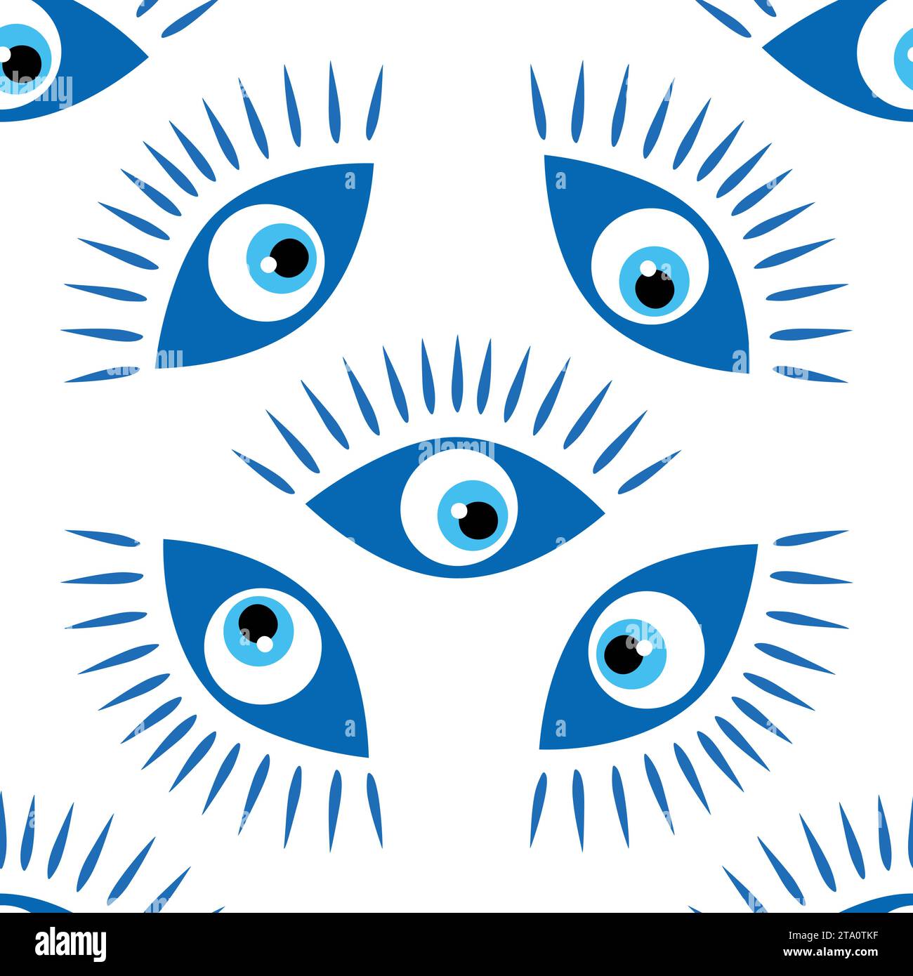 Seamless pattern with Turkish evil eye bead. Good luck. Turkish tile ...
