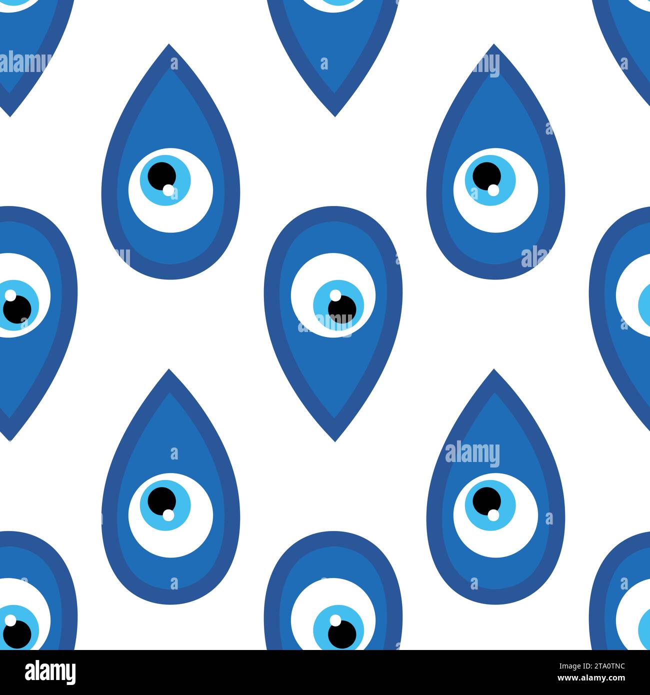 Seamless pattern with Turkish evil eye bead. Good luck. Turkish tile ...