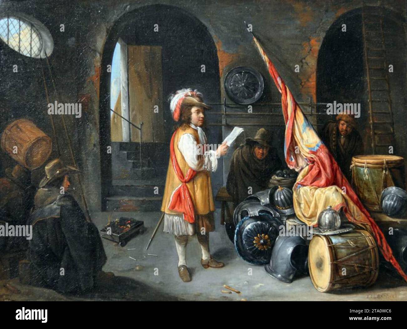 Guardroom Scene 1640s by Gillis Van Tilborgh Stock Photo - Alamy