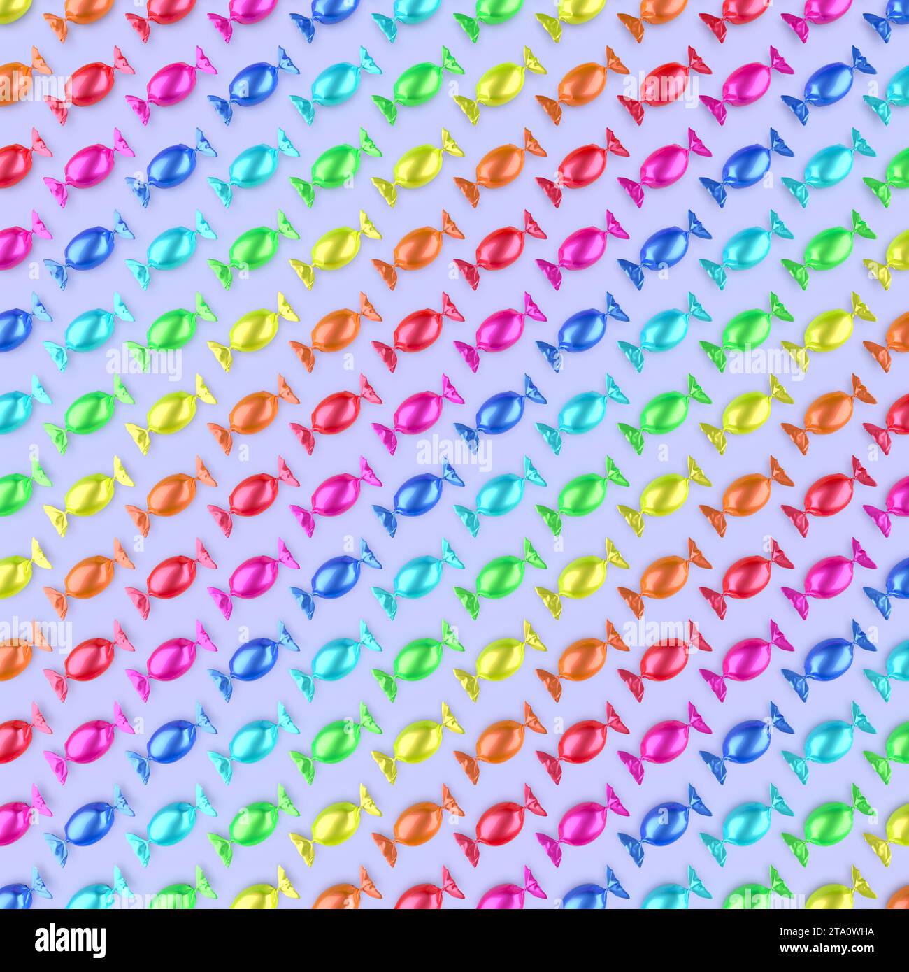 Background with many rows wrapped candies with different colors Stock ...