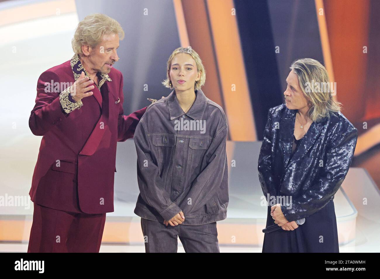 ZDF-Unterhaltungsshow Wetten dass.. - live aus Offenburg Moderator Thomas Gottschalk, Lena ...