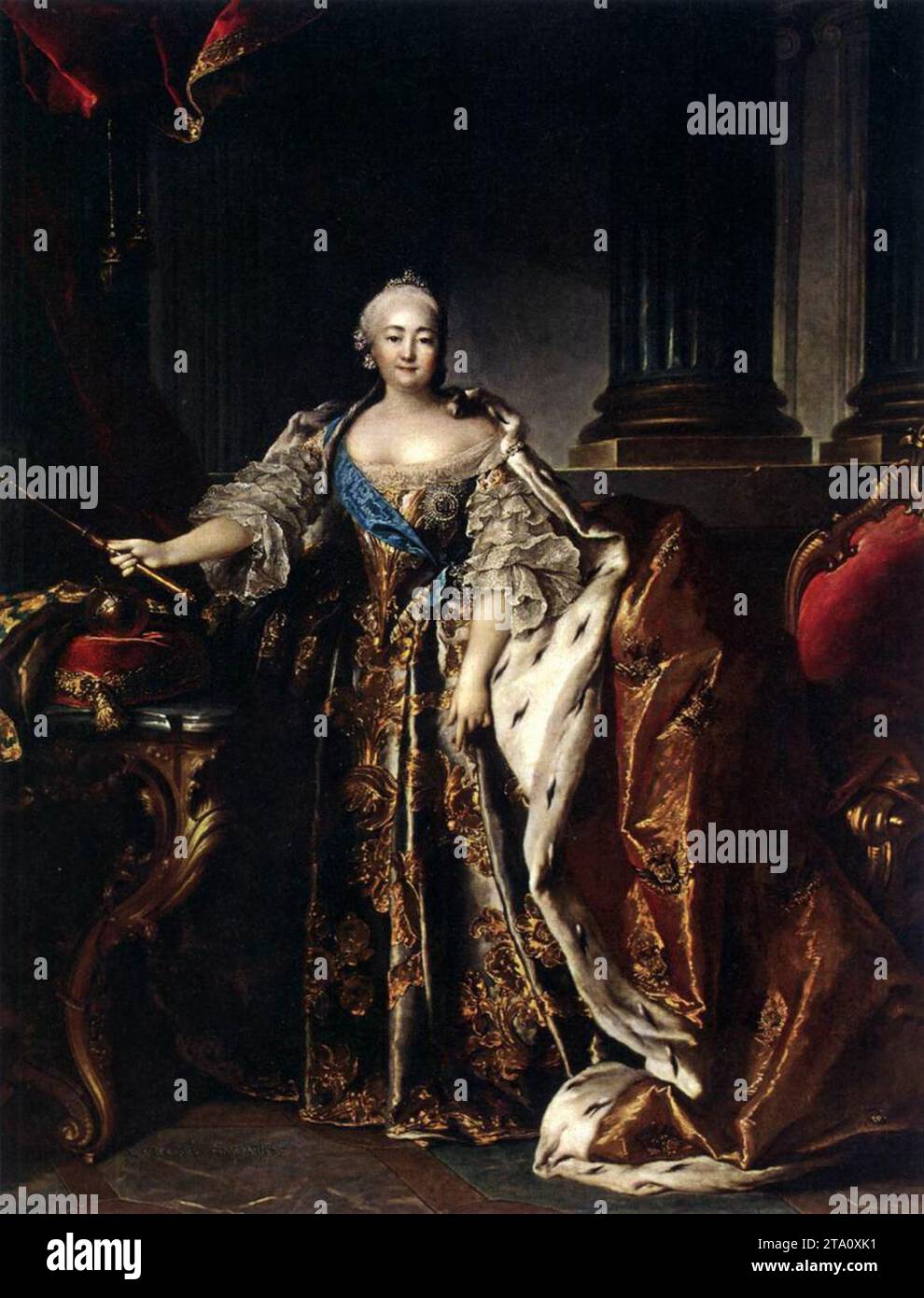Portrait of Empress Elizabeth 1758 by Louis Tocque Stock Photo - Alamy