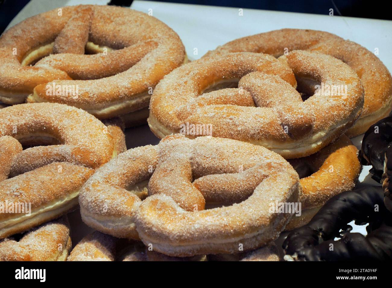 sweet brezel Pretzel in Graz austria christmas market detail Stock ...