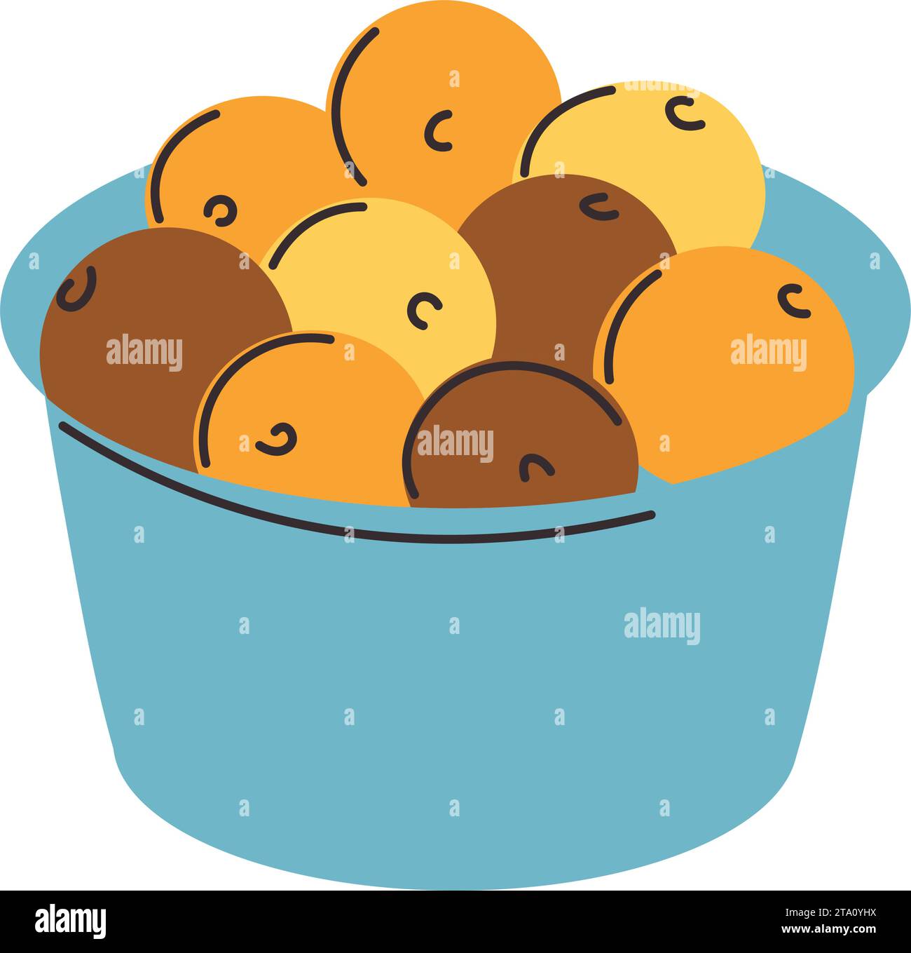 Container with fruits, organic and healthy food Stock Vector Image ...