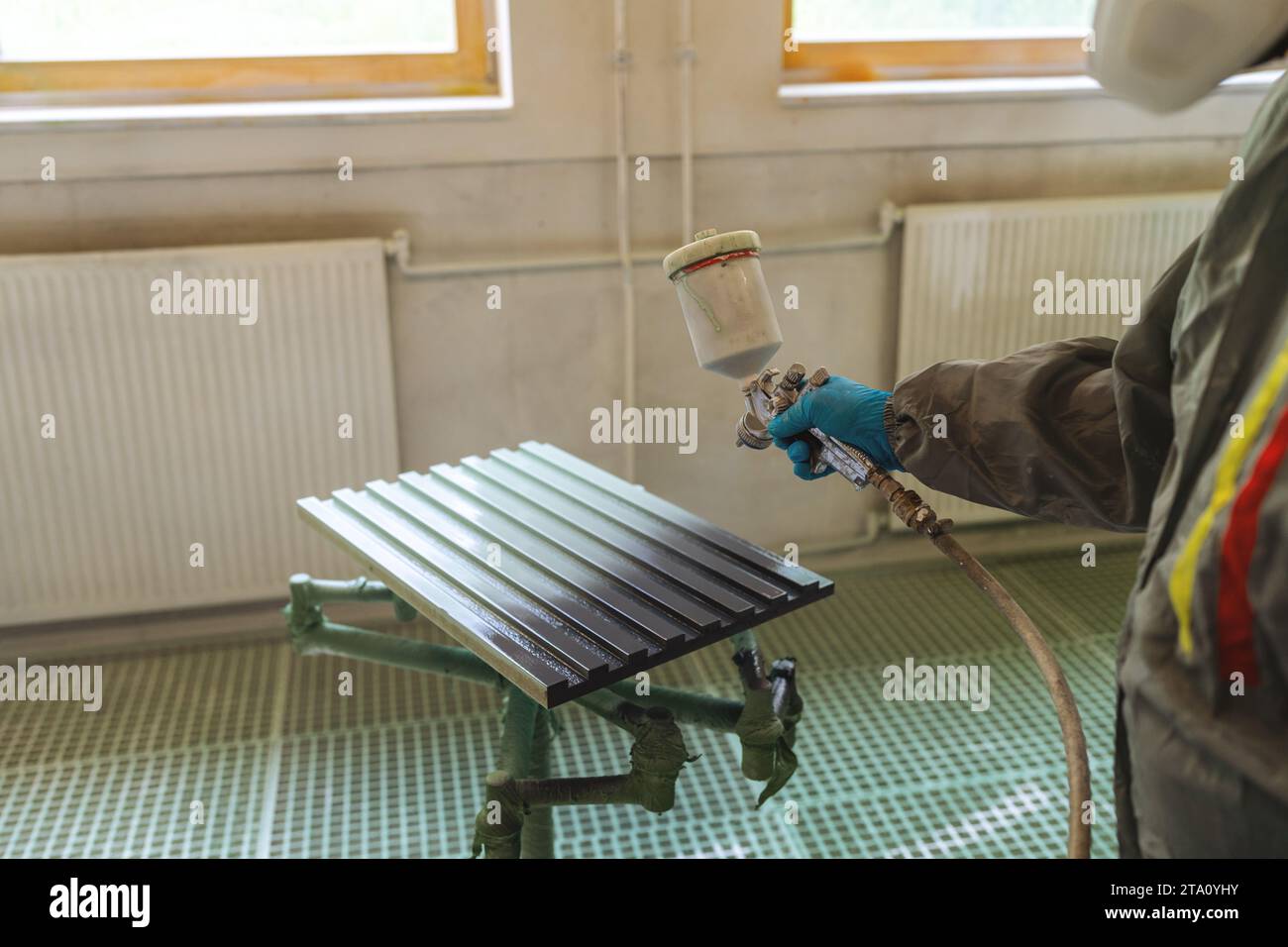 Industrial spray painting process paint hi-res stock photography and ...