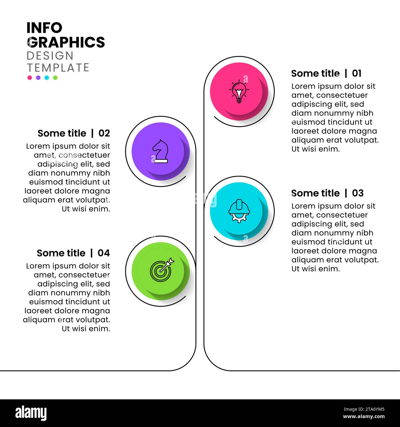 Infographic template with icons and 4 options or steps. Abstract plant ...