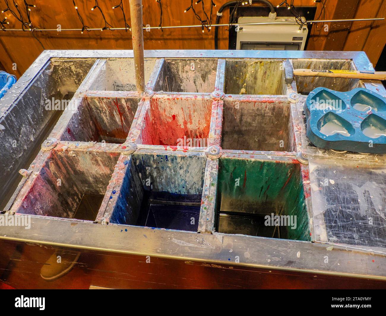 candle factory working on christmas candles Stock Photo - Alamy
