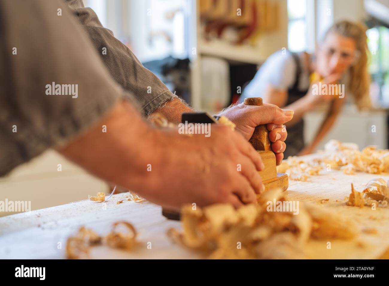 Professional woodworking techniques hi-res stock photography and images ...