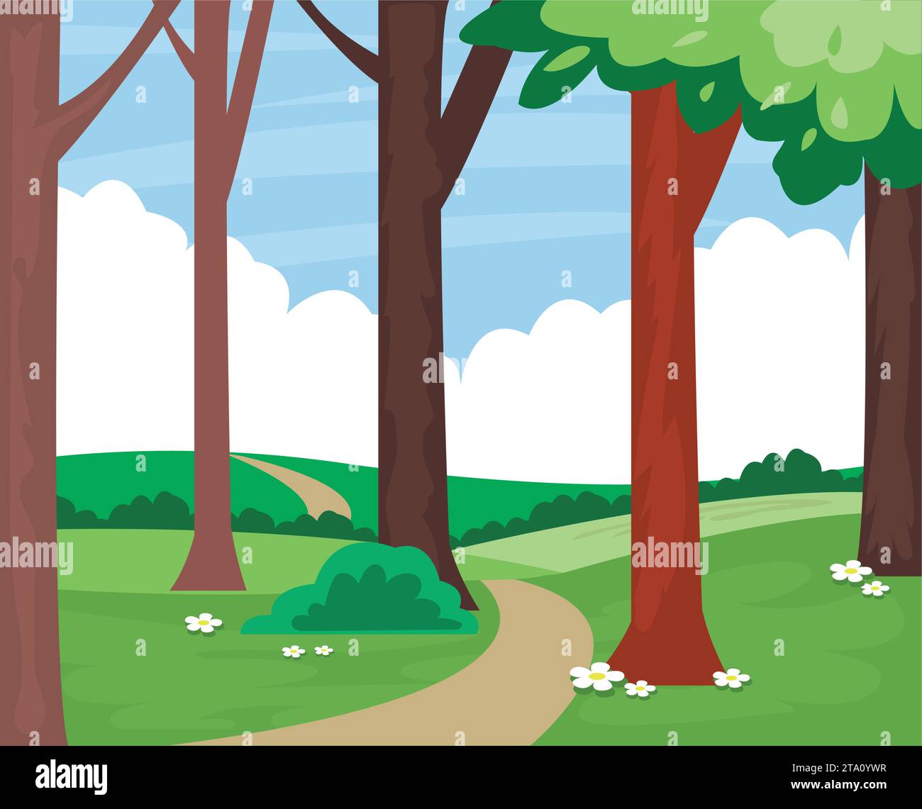 Panoramic footpath Stock Vector Images - Alamy