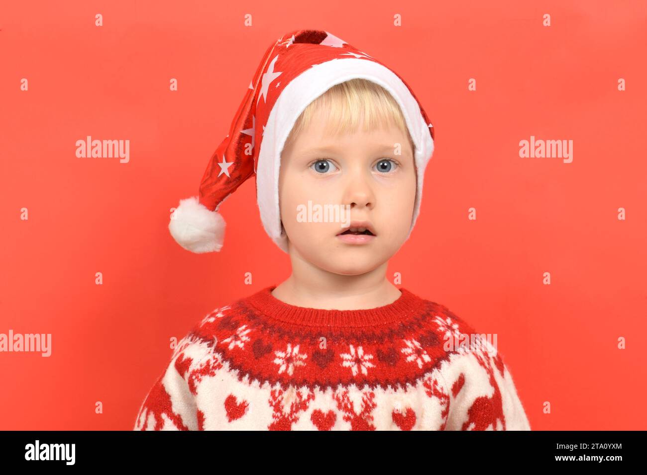 cute boy child pointing direction, Christmas Stock Photo - Alamy
