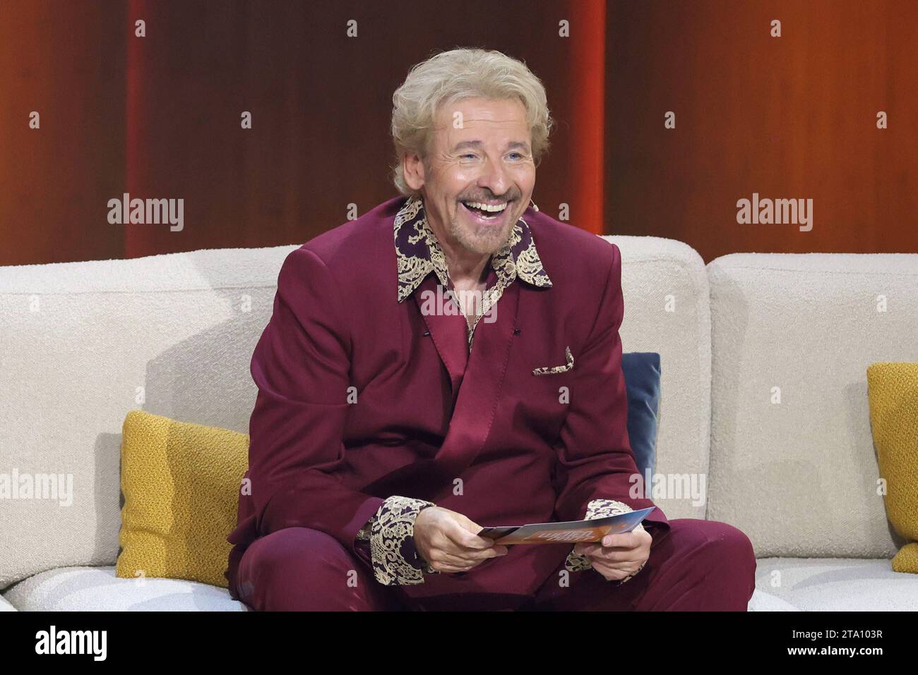 ZDF-Unterhaltungsshow Wetten dass. - live aus Offenburg Moderator Thomas Gottschalk anlässlich ...