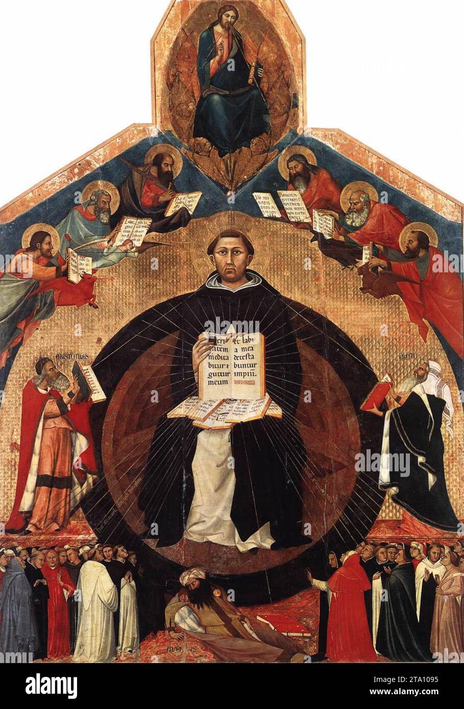 The Triumph of St Thomas Aquinas c. 1323 by Francesco Traini Stock ...