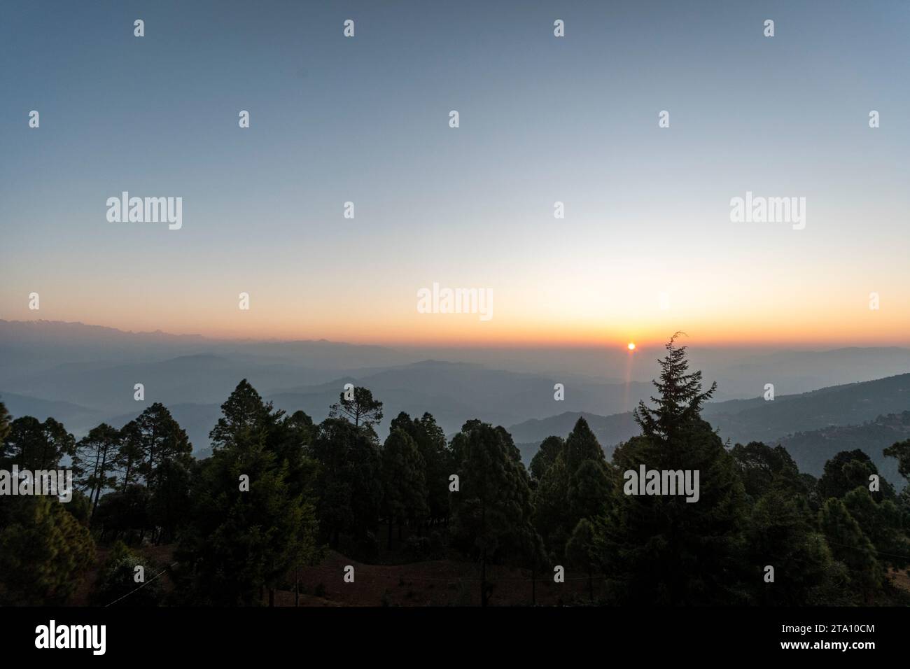 Sunrise over himalayan range hi-res stock photography and images - Alamy