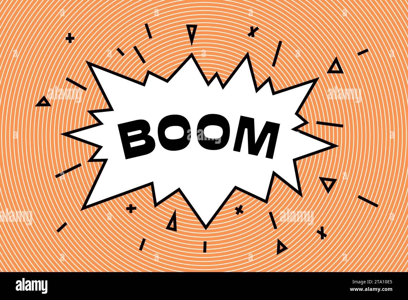 Boom word in comic speech bubble shape. Cartoon style illustration ...