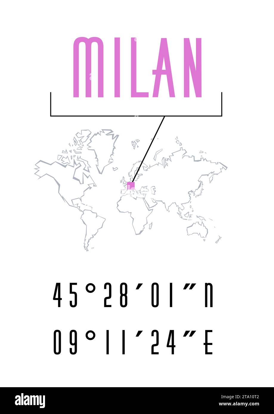 Map of milan Cut Out Stock Images & Pictures - Alamy