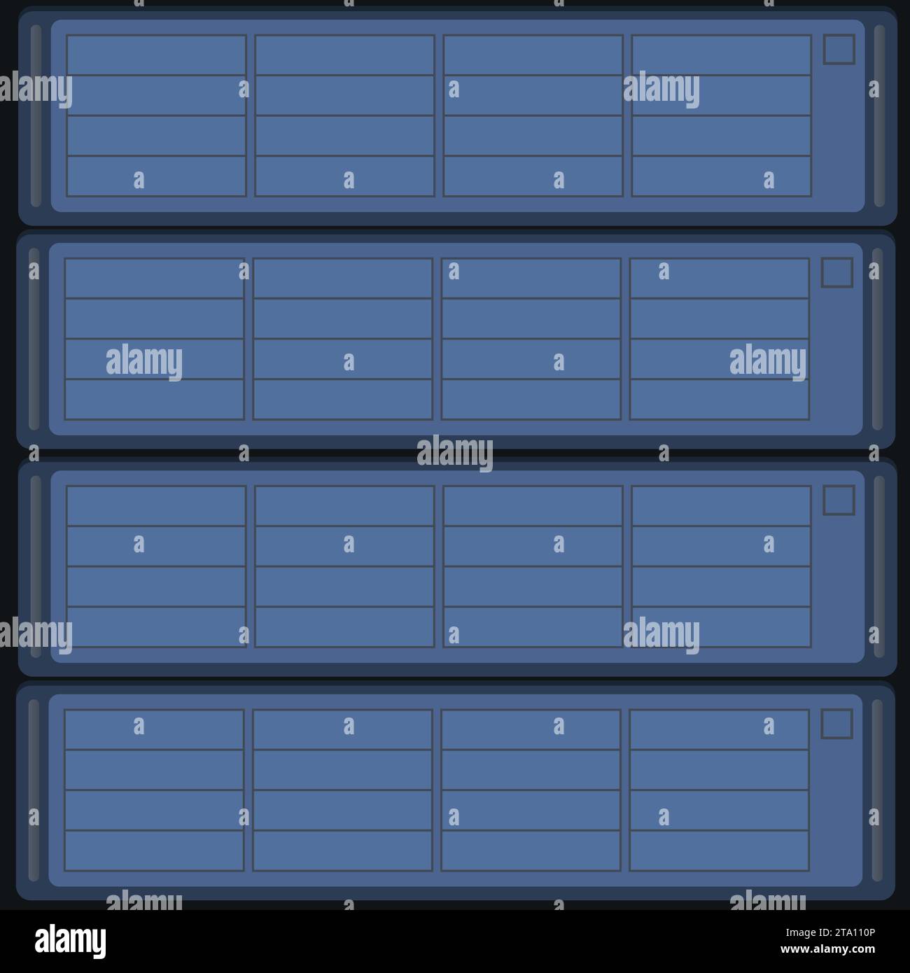 Data cluster servers vector illustration. Bitcoin mining data center ...