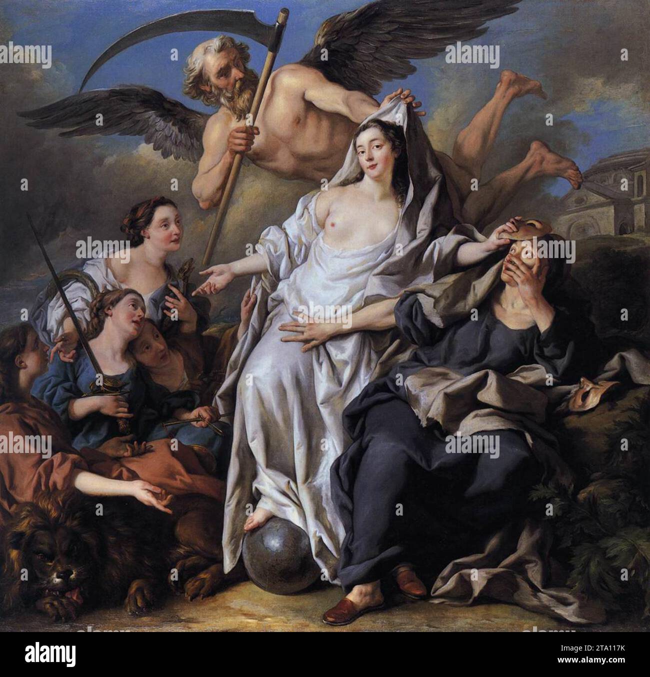 An Allegory of Time Unveiling Truth 1733 by Jean-Francois De Troy Stock ... An Allegory of Time Unveiling Truth 1733 by Jean-Francois De Troy Stock ...