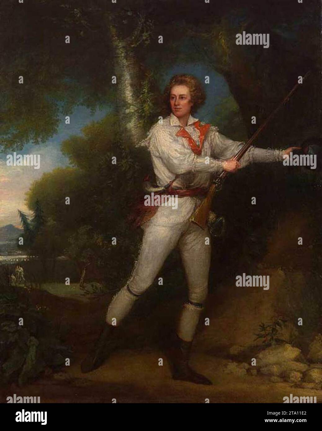 Portrait of Captain Samuel Blodget in Rifle Dress c. 1786 by John ...