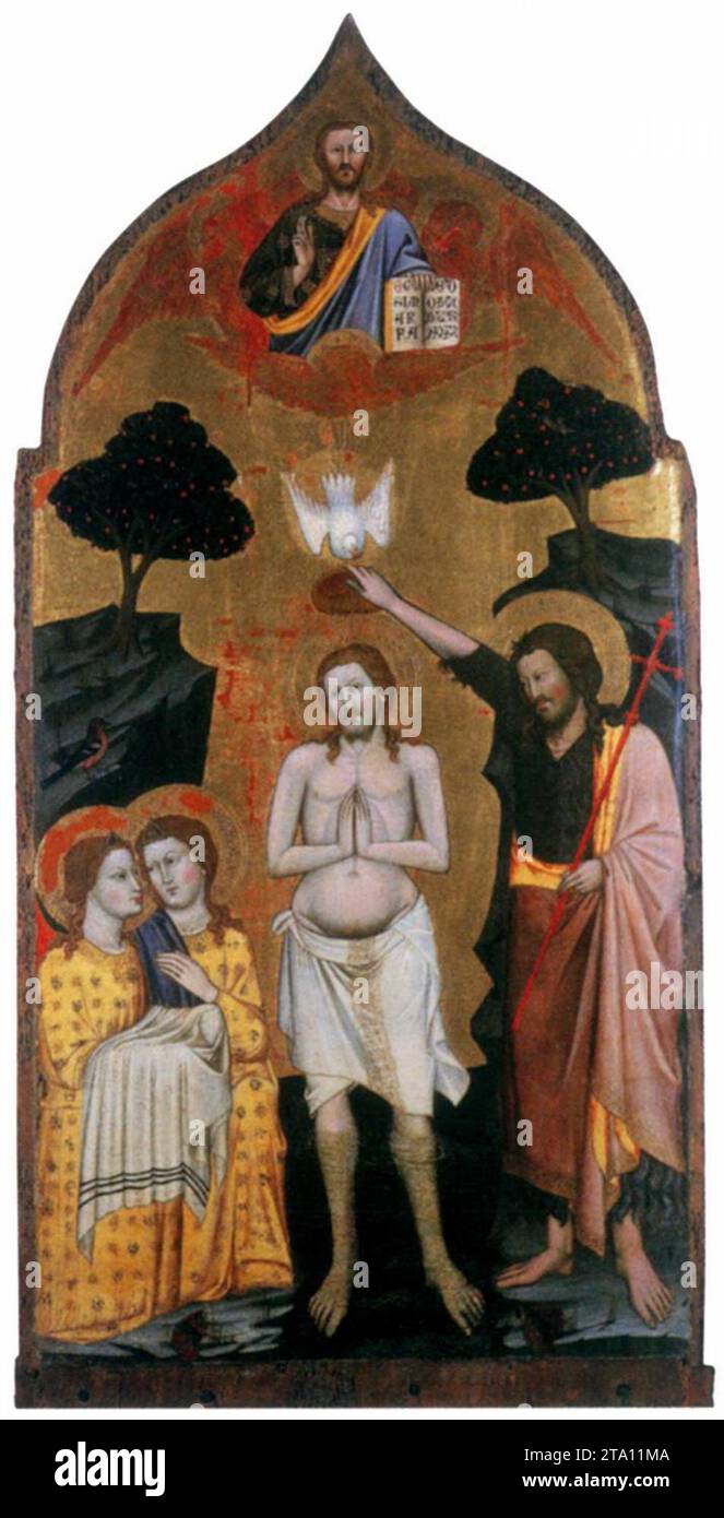 The Baptism of Christ 1390s by Turino Vanni Stock Photo - Alamy