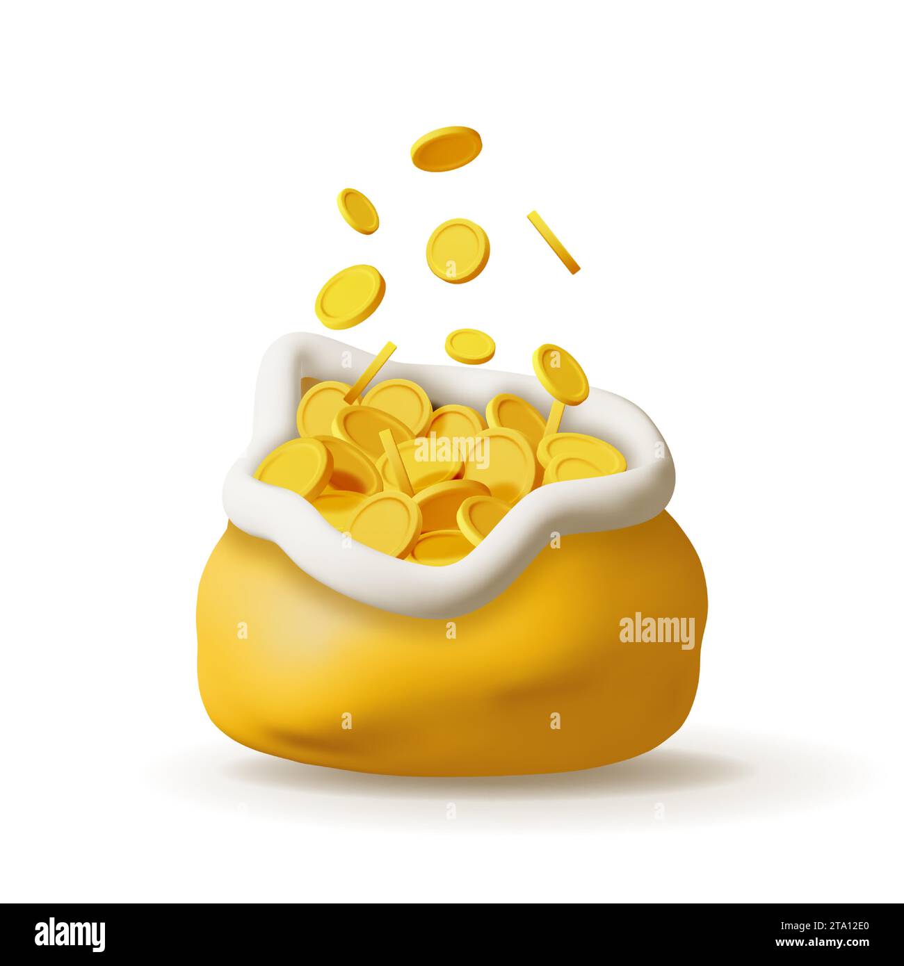 3d gold coins bag Stock Vector Images - Alamy