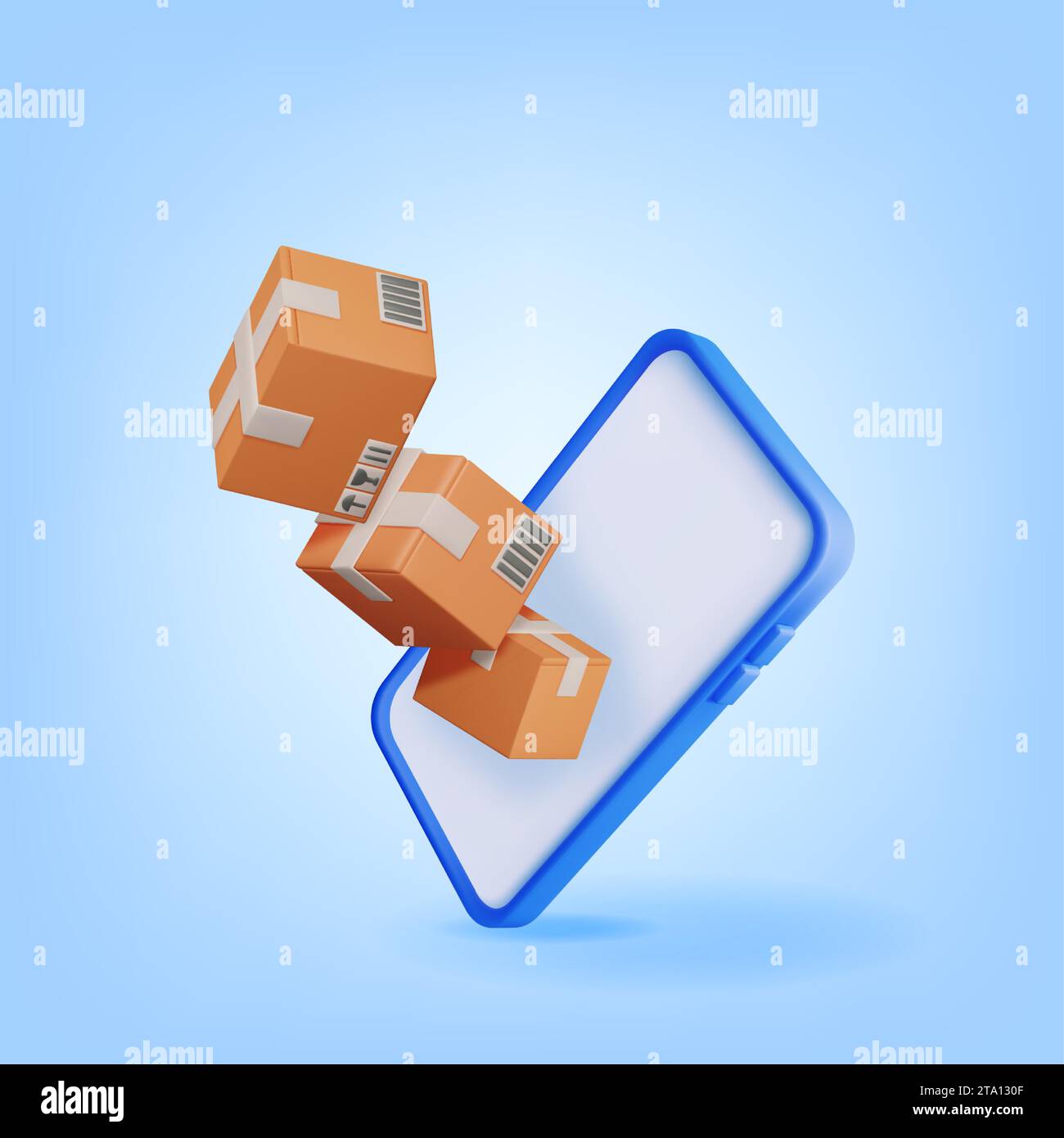 Online shopping logistics express packaging Stock Vector Images - Alamy