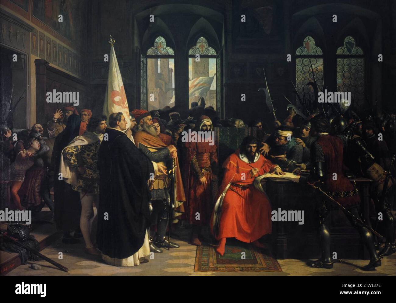 Expulsion of the Duke of Athens 1860 by Stefano Ussi Stock Photo - Alamy