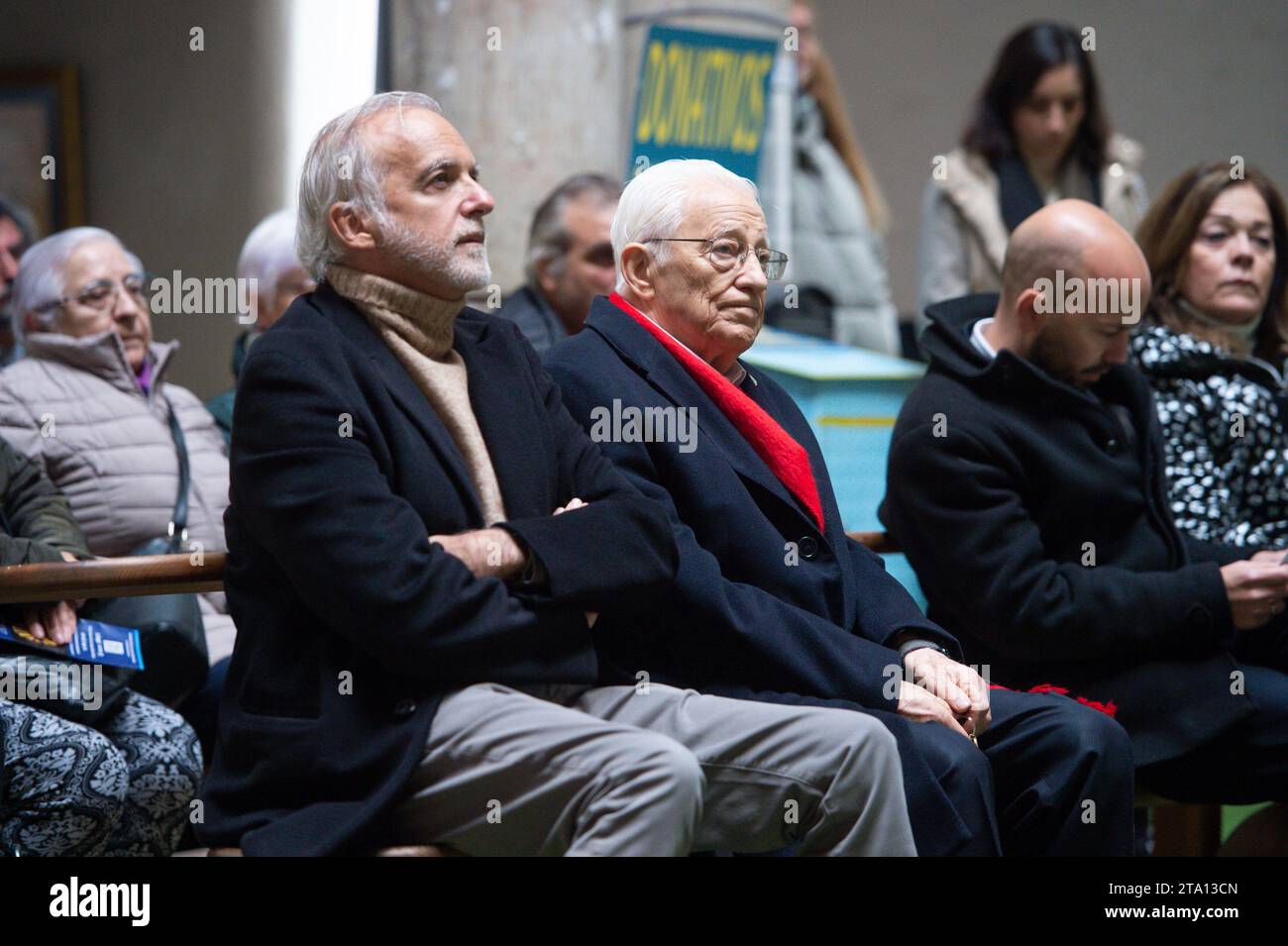 Father Ángel (right) and singer, screenwriter, film director, Paco ...