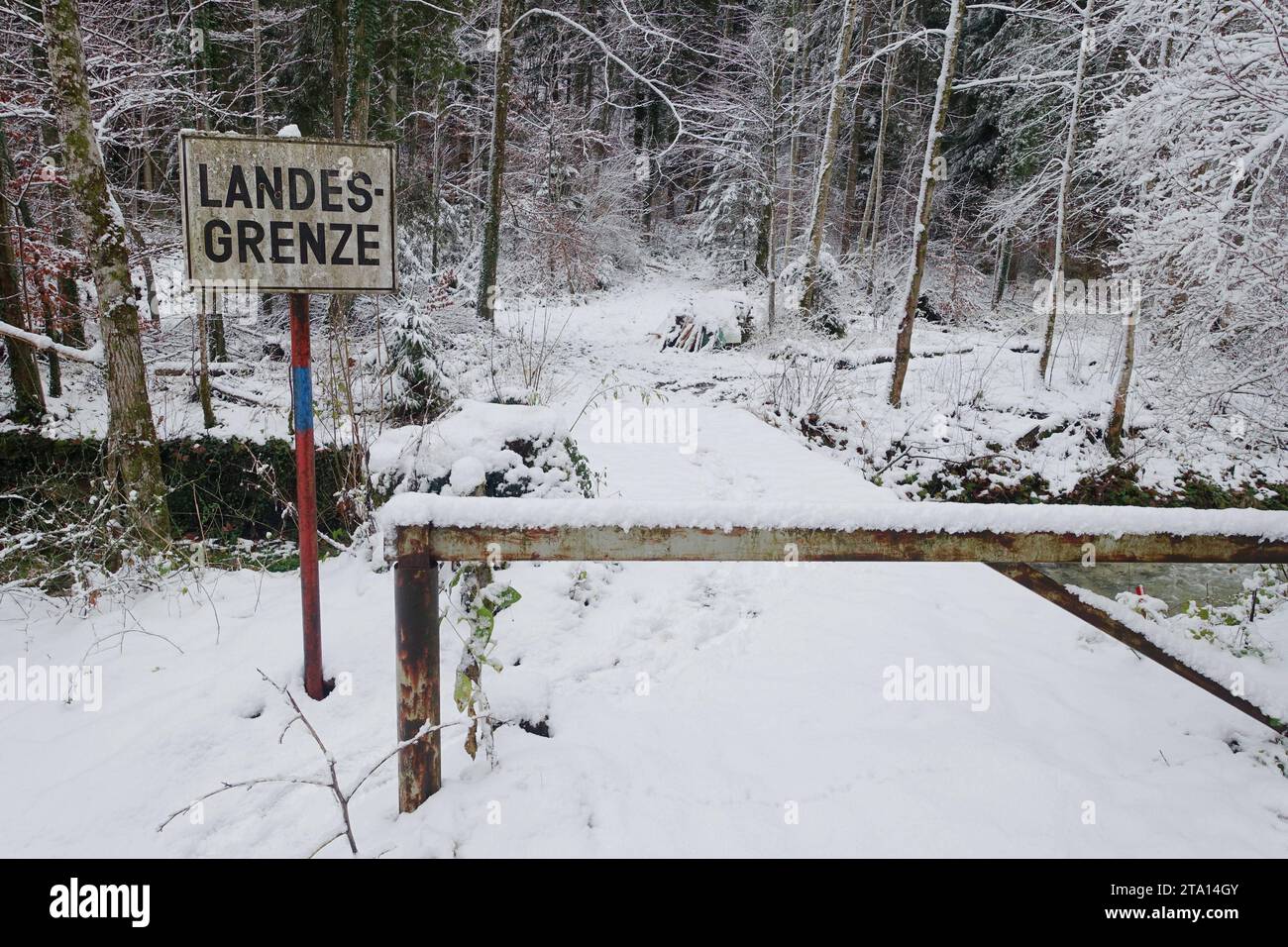 Staatsgrenze - Landes Grenze - Grüne Grenze Bayrisch Gamin - Bayern, 26 ...