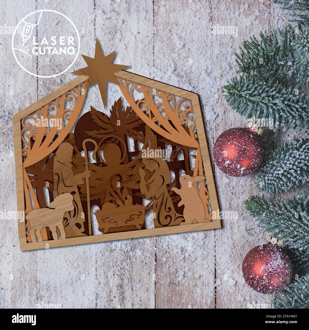 Laser nativity scene hi-res stock photography and images - Alamy