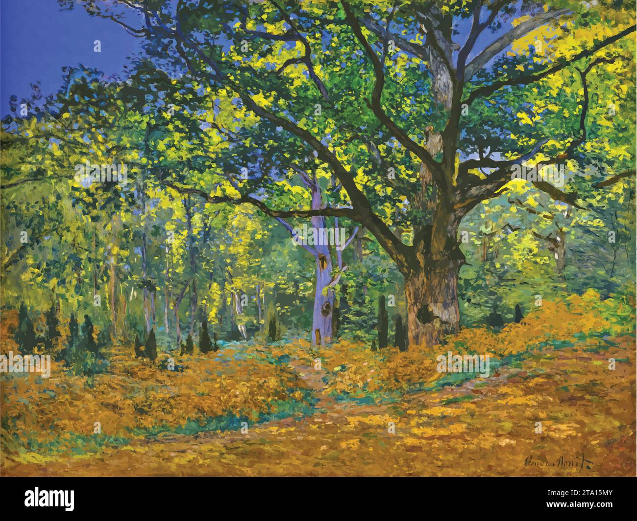 Bodmer oak Stock Vector Images - Alamy