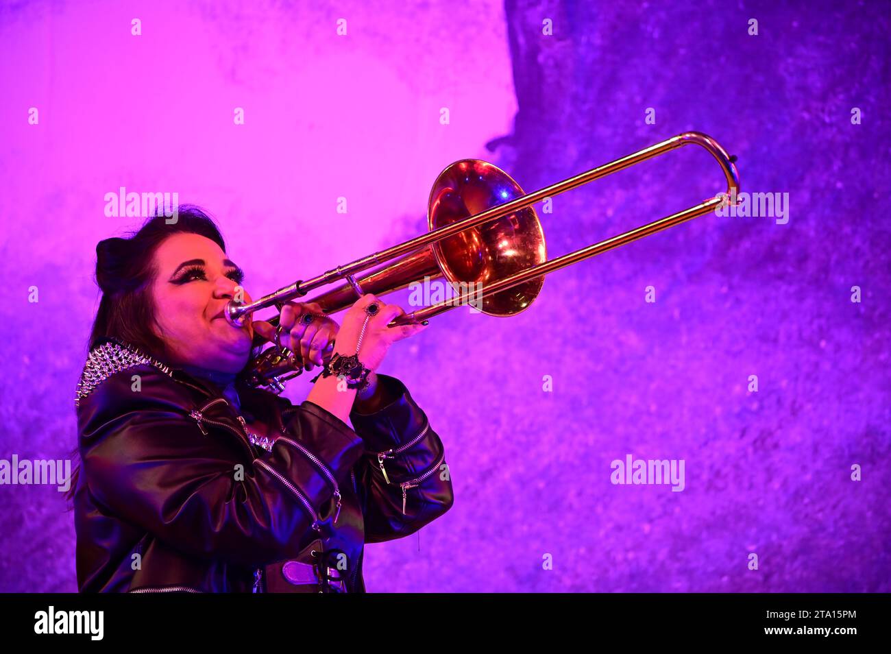 London, UK. 28th Nov, 2023. Isabella Mason as Jazz performs at Aladdin ...