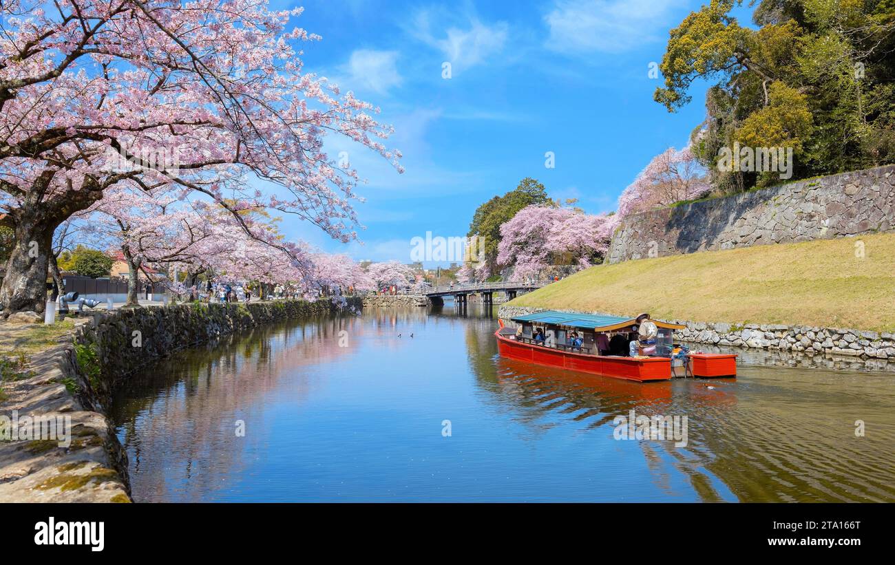 Shiga, Japan - April 3 2023: Hikone Castle Yakatabune Cruise is a ...