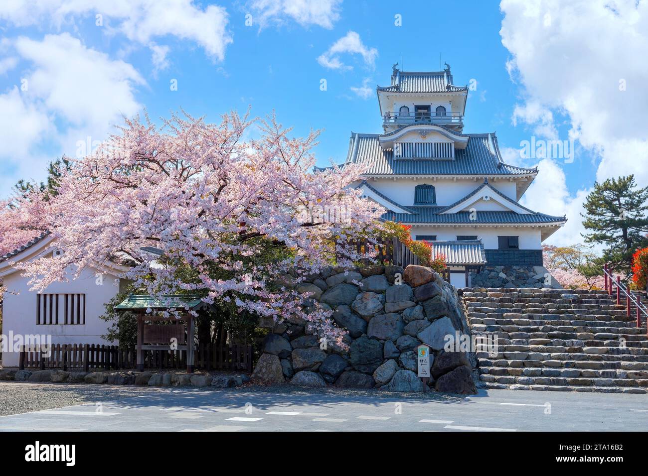 Shiga, Japan - April 3 2023: Nagahama Castle built by feudal lord ...