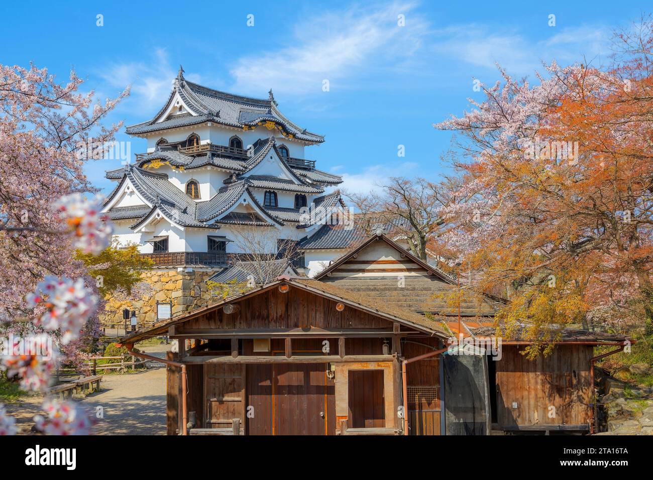 Shiga, Japan - April 3 2023: Hikone Castle completed in 1622, a ...