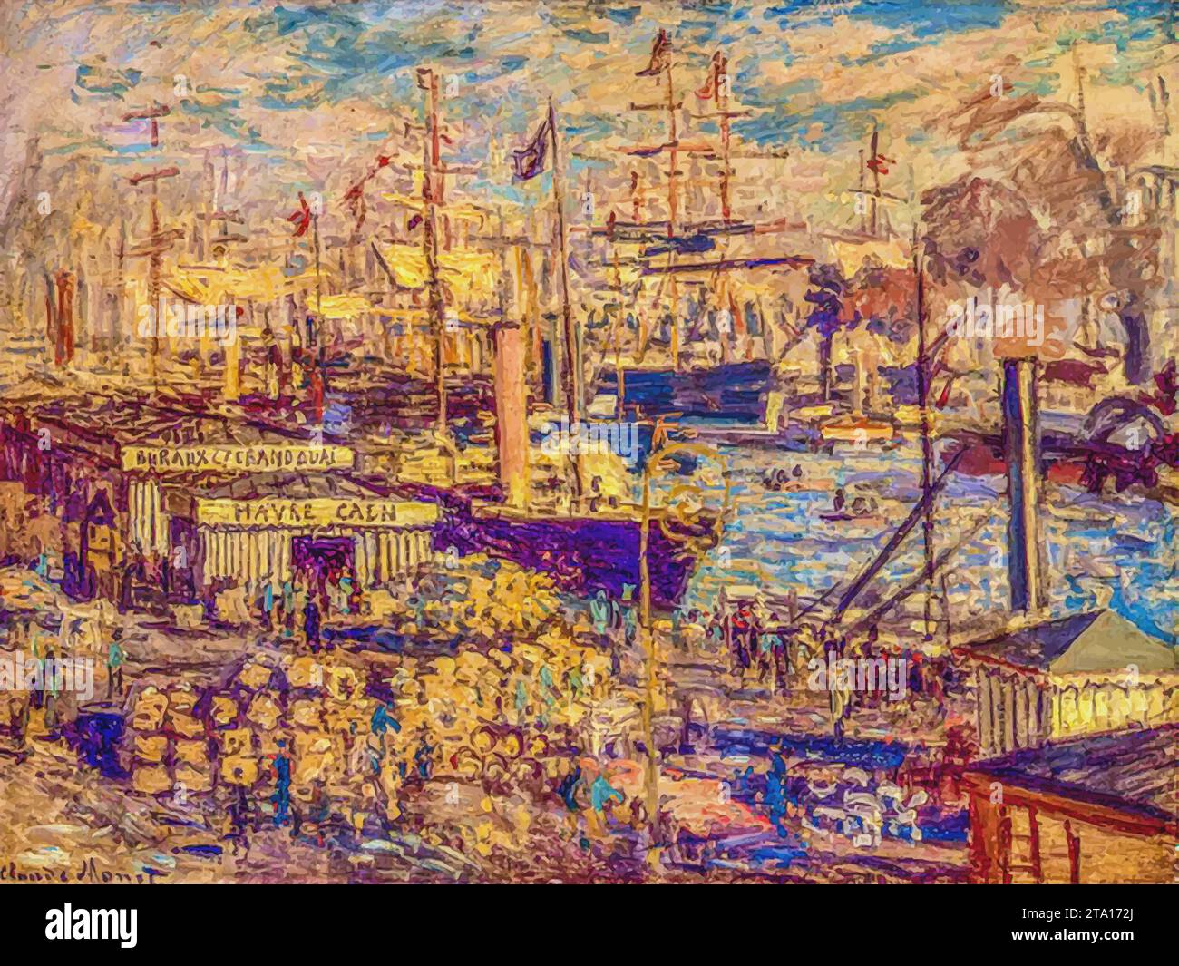 Boats on port Stock Vector Images - Alamy