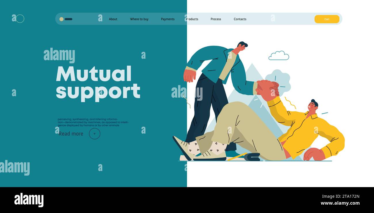 Helping another man Stock Vector Images - Alamy