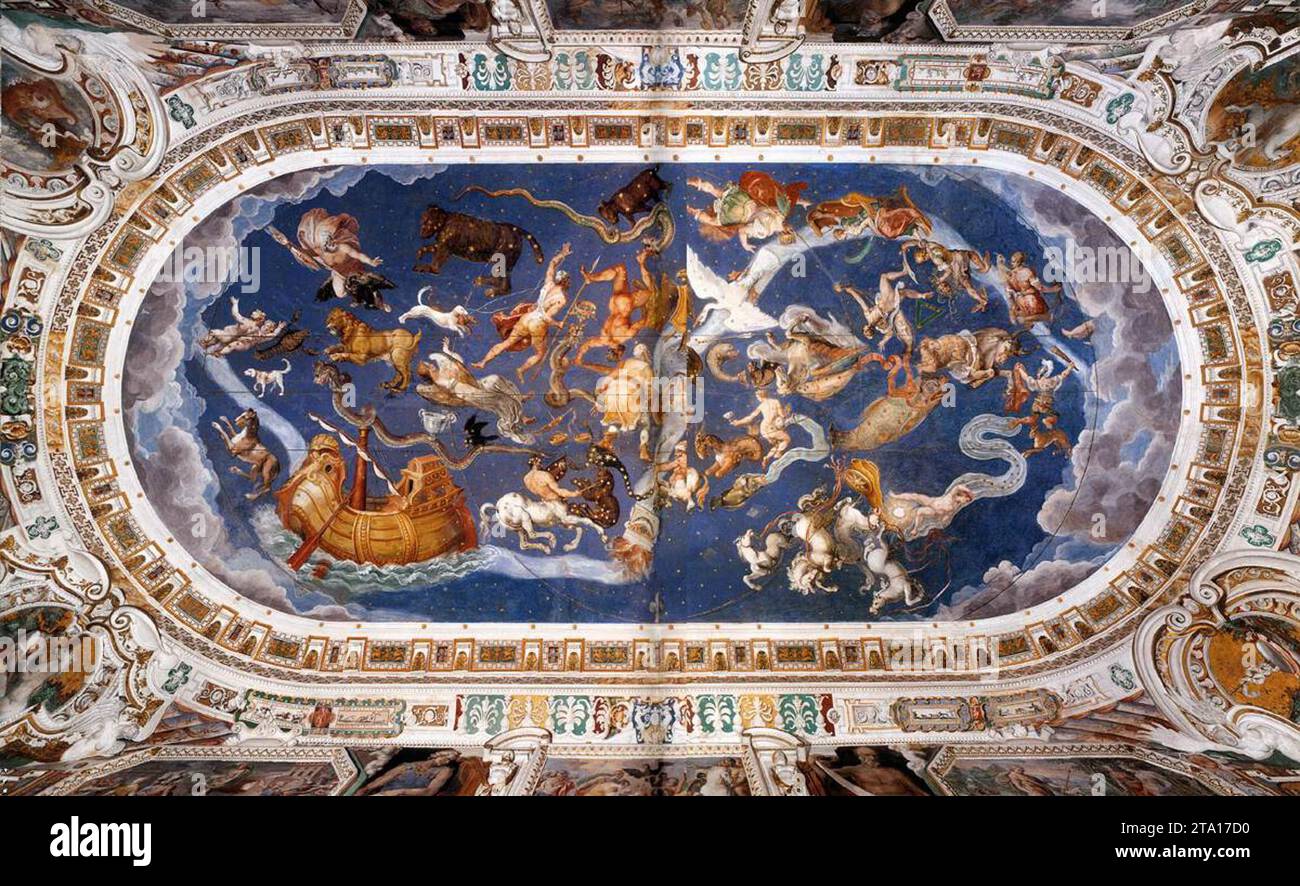View of the ceiling 1572-74 by Giovanni De' Vecchi Stock Photo - Alamy