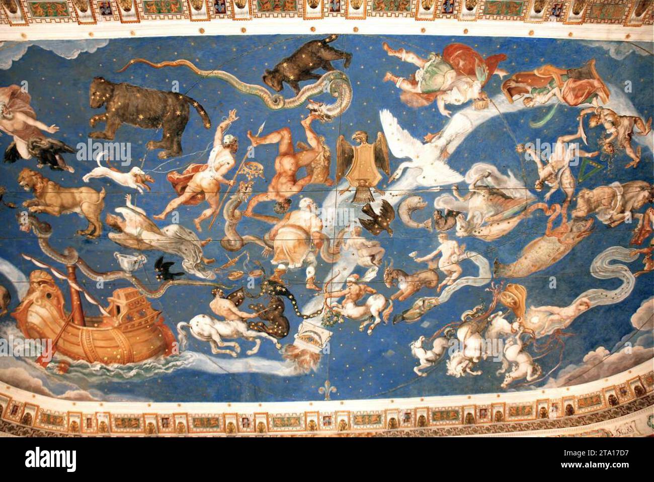 View of the ceiling 1572-74 by Giovanni De' Vecchi Stock Photo - Alamy
