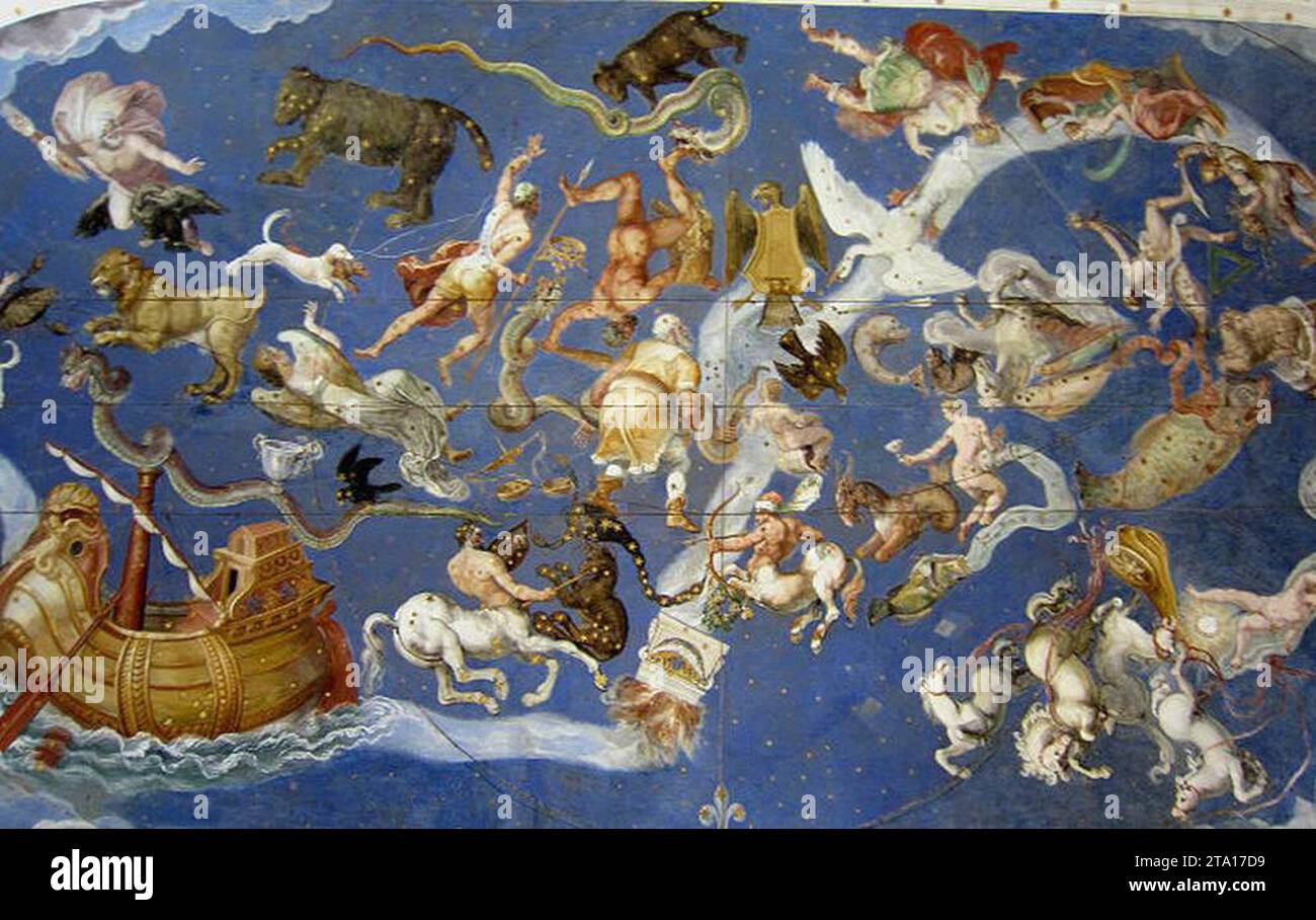 View of the ceiling (detail) 1572-74 by Giovanni De' Vecchi Stock Photo ...