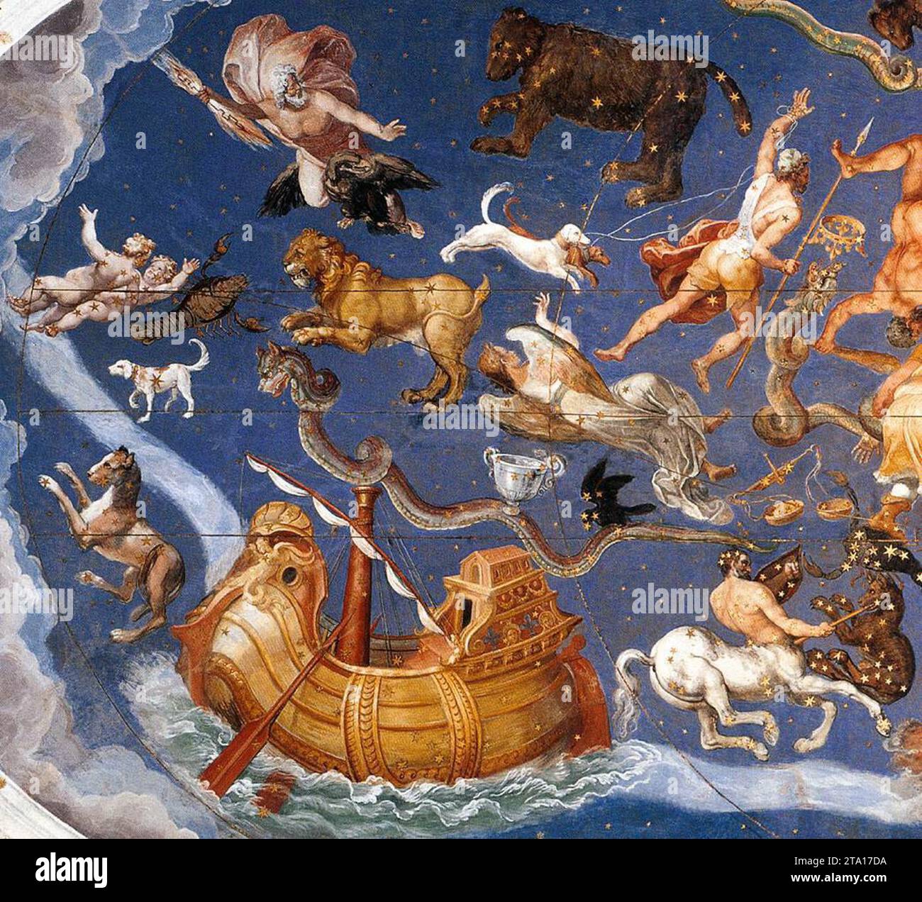 View of the ceiling (detail) 1572-74 by Giovanni De' Vecchi Stock Photo ...