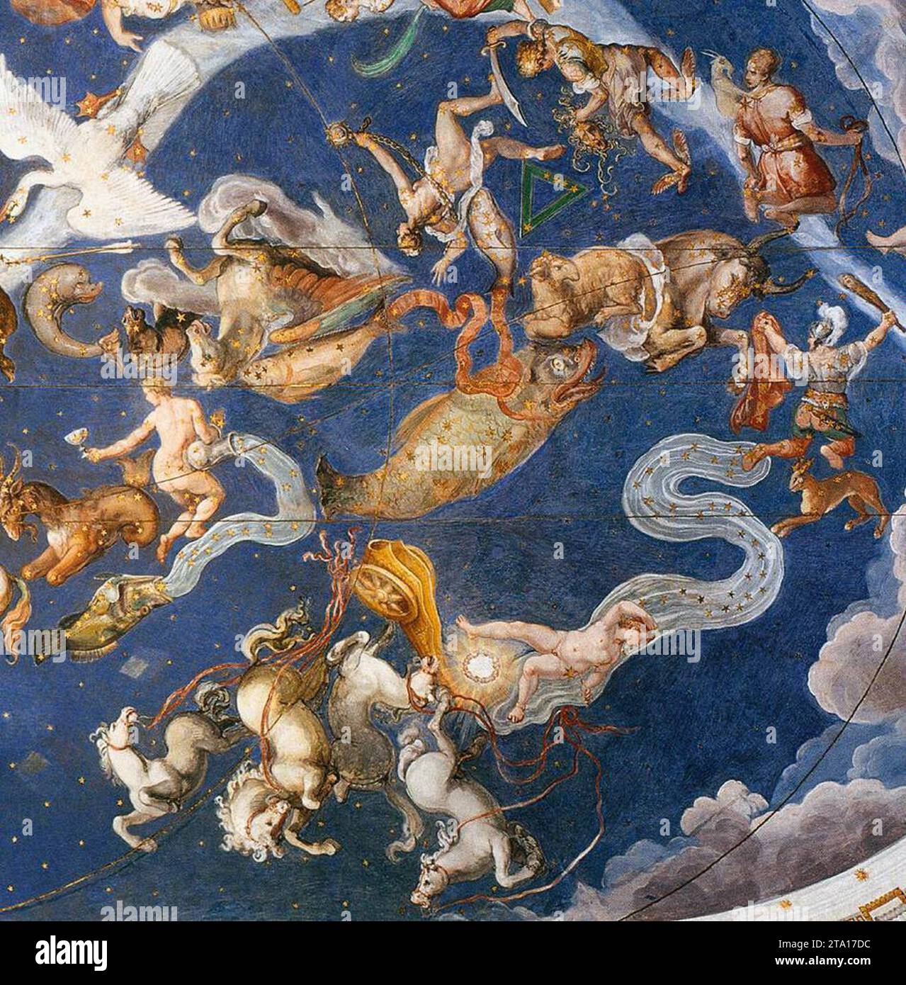 View of the ceiling (detail) 1572-74 by Giovanni De' Vecchi Stock Photo ...