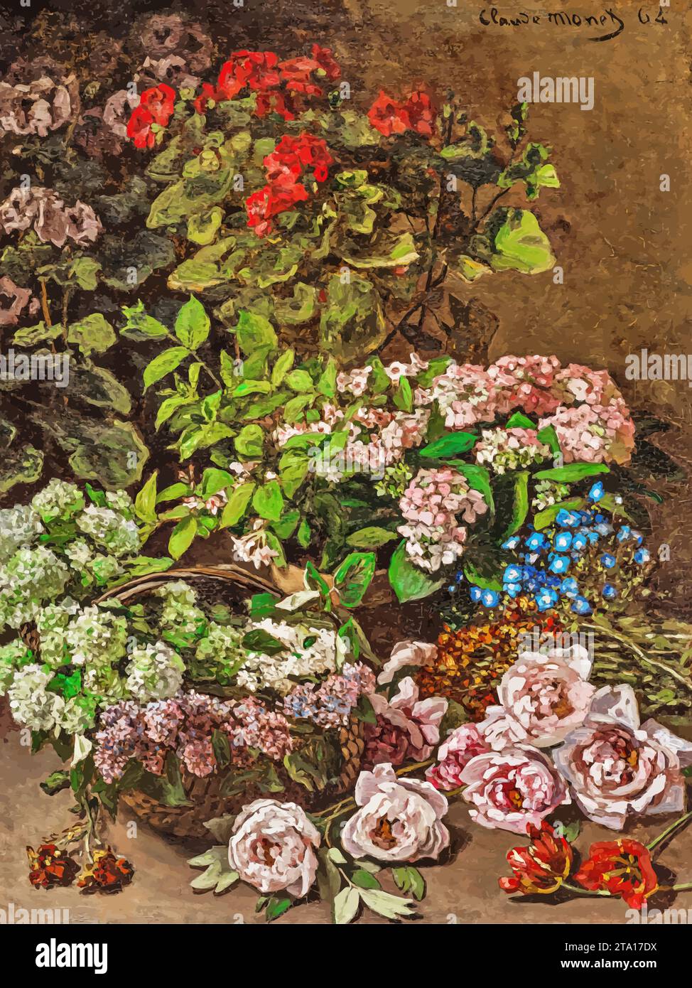 Indoor spring flowers Stock Vector Images - Alamy