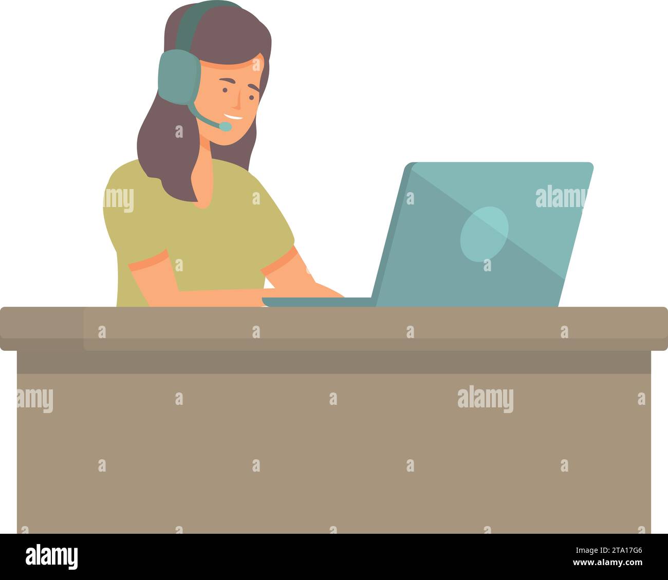 User cafe writing work icon cartoon vector. Cute girl. Space work ...