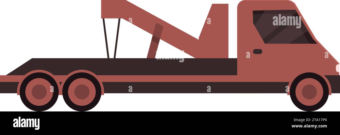 Rescue tow truck icon cartoon vector. Pull broken vehicle. Insurance ...