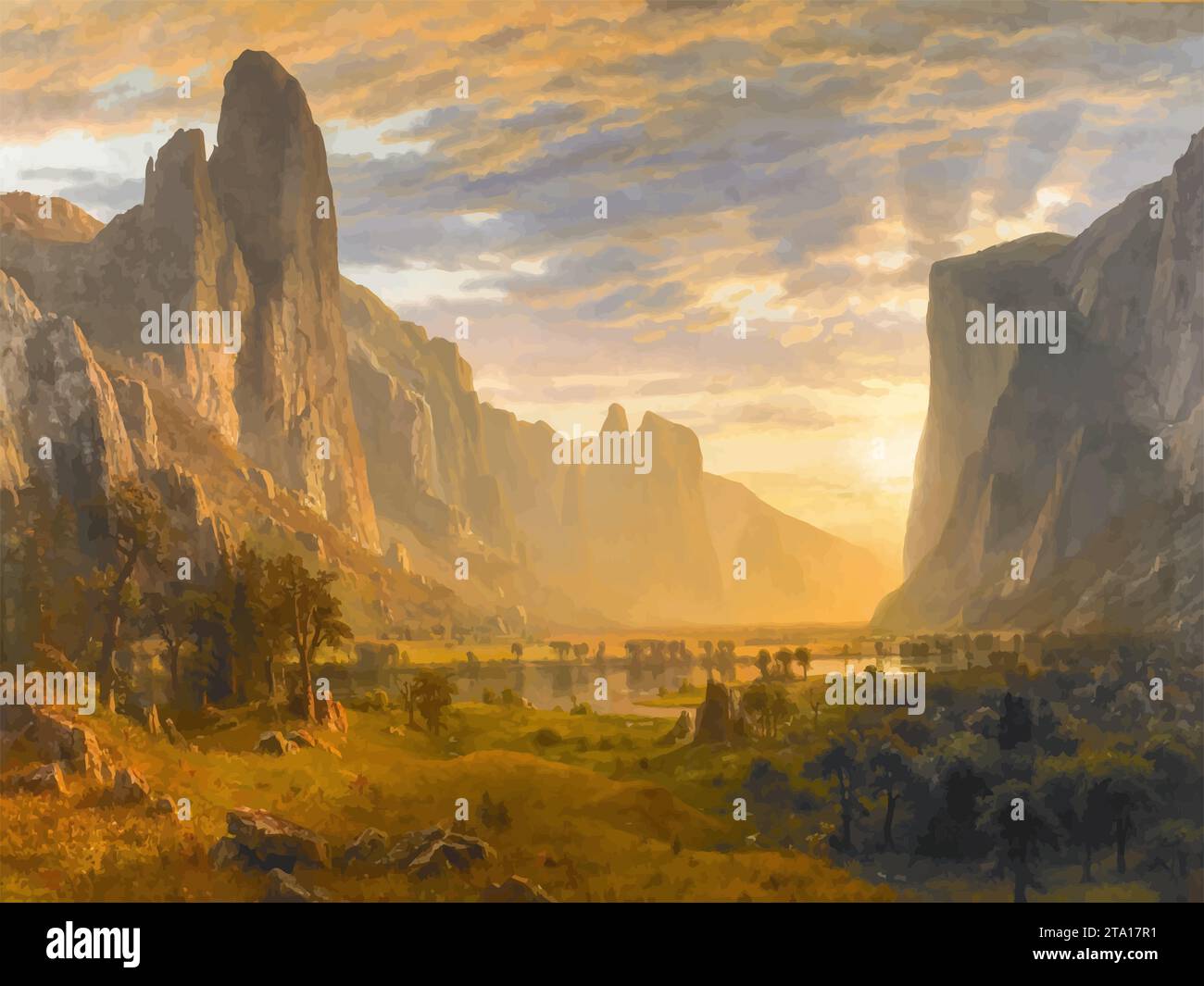 National park usa valley Stock Vector Images - Alamy