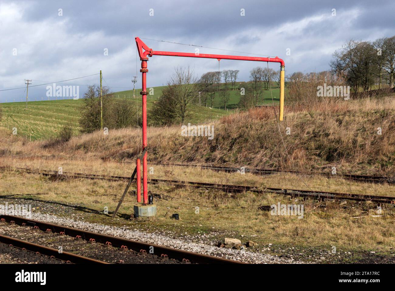 Water hose at Hellifield railway station Stock Photo - Alamy