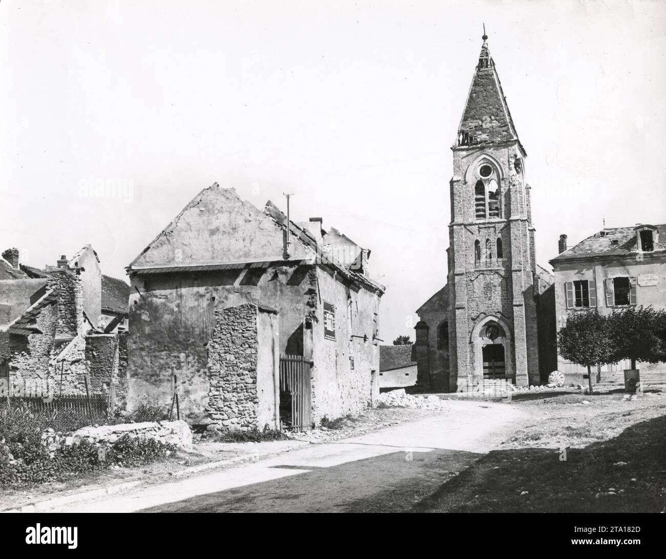 WW1 World War I - Barcy Church, Battle of Meaux Stock Photo - Alamy