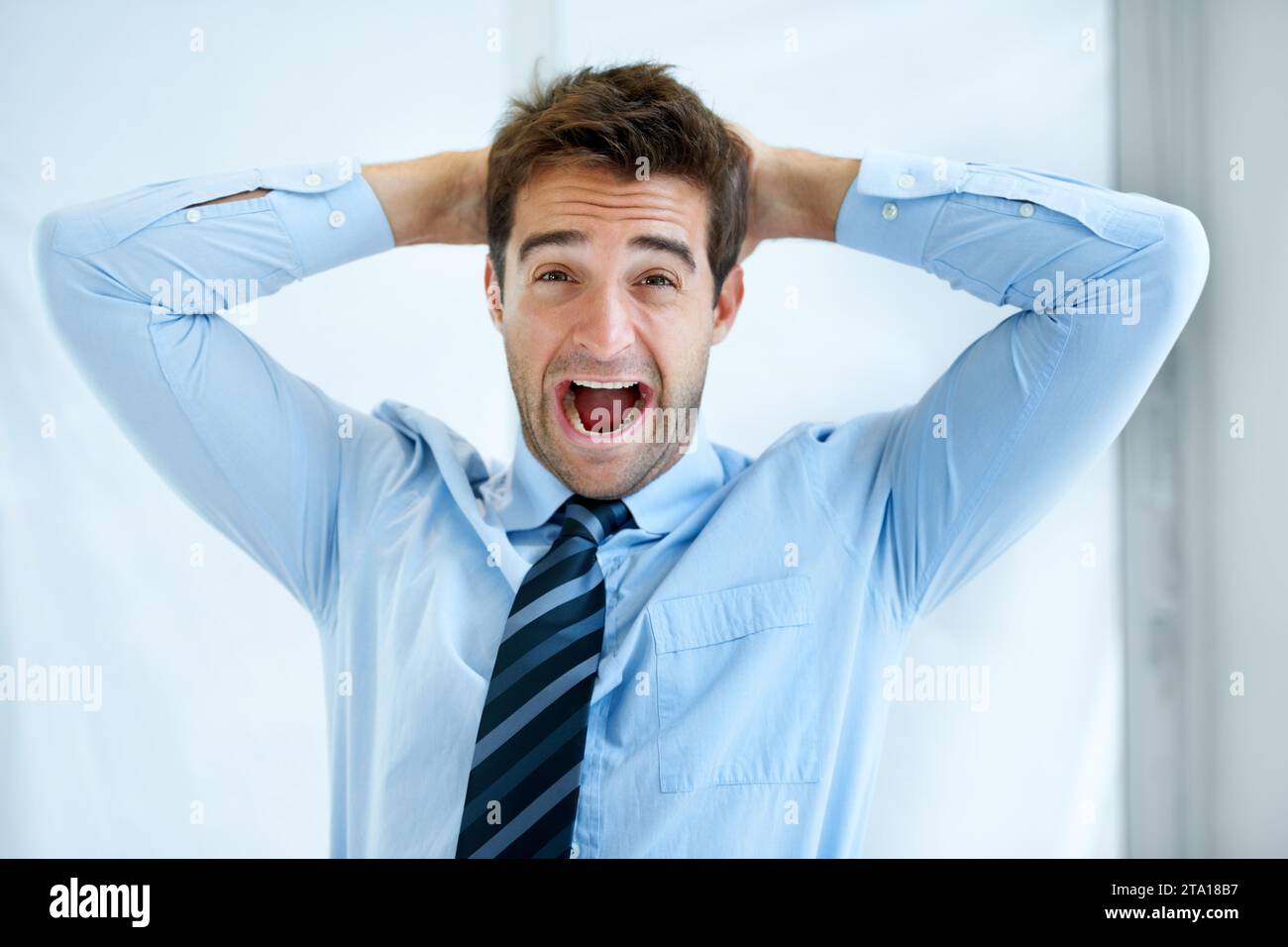 Angry business man screaming employee hi-res stock photography and ...